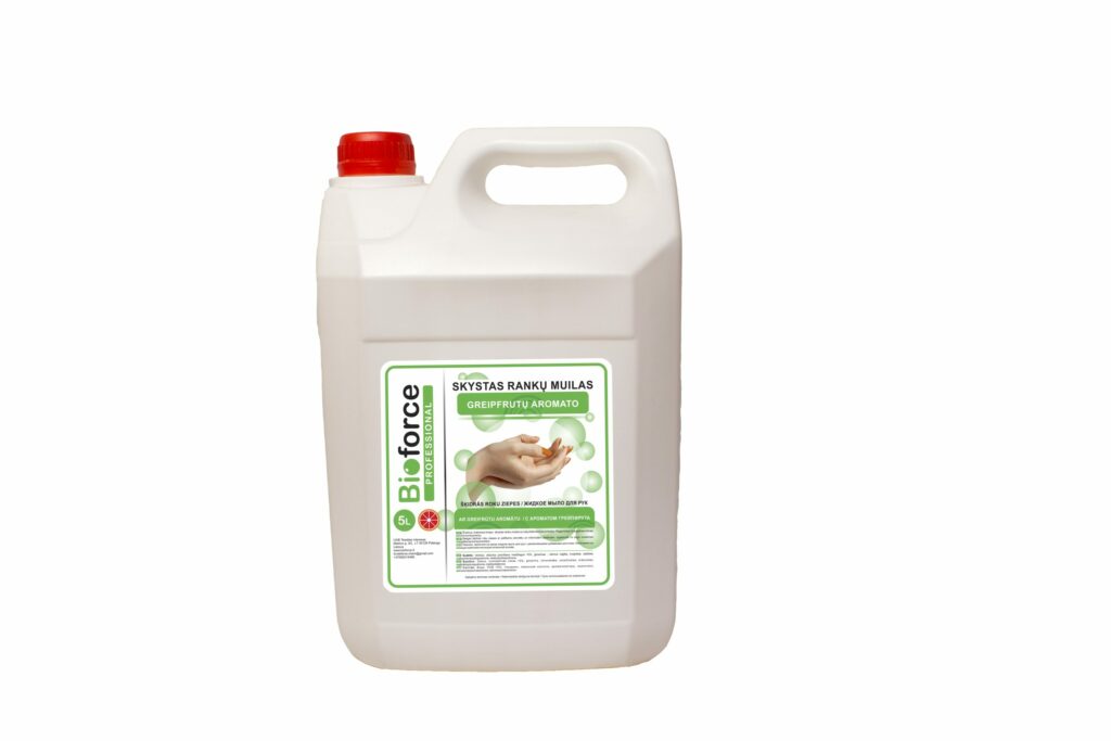 Skystas rankų muilas greipfruktų aromato su odą drėkinančiais priedais ...